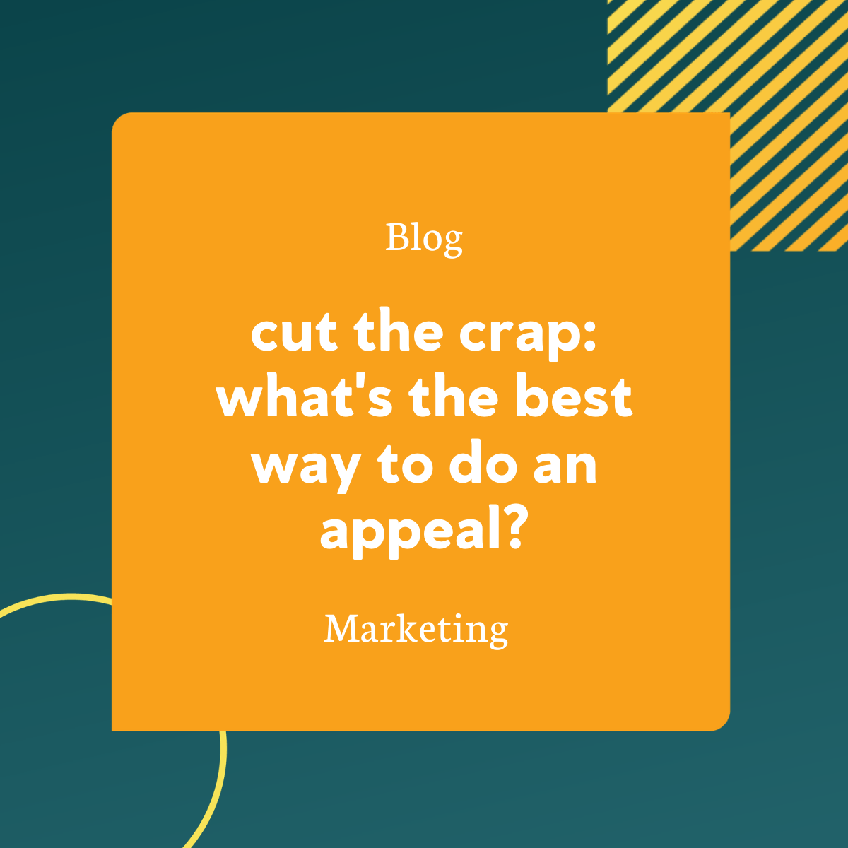 cut the crap: what’s the best way to do an appeal? - Scott Allen Creative